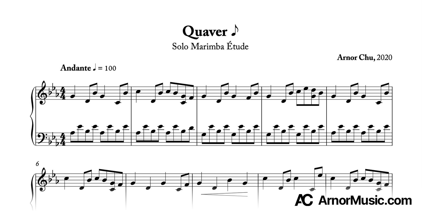 Quaver – Étude (5 Oct. Marimba) – Arnor Chu Music